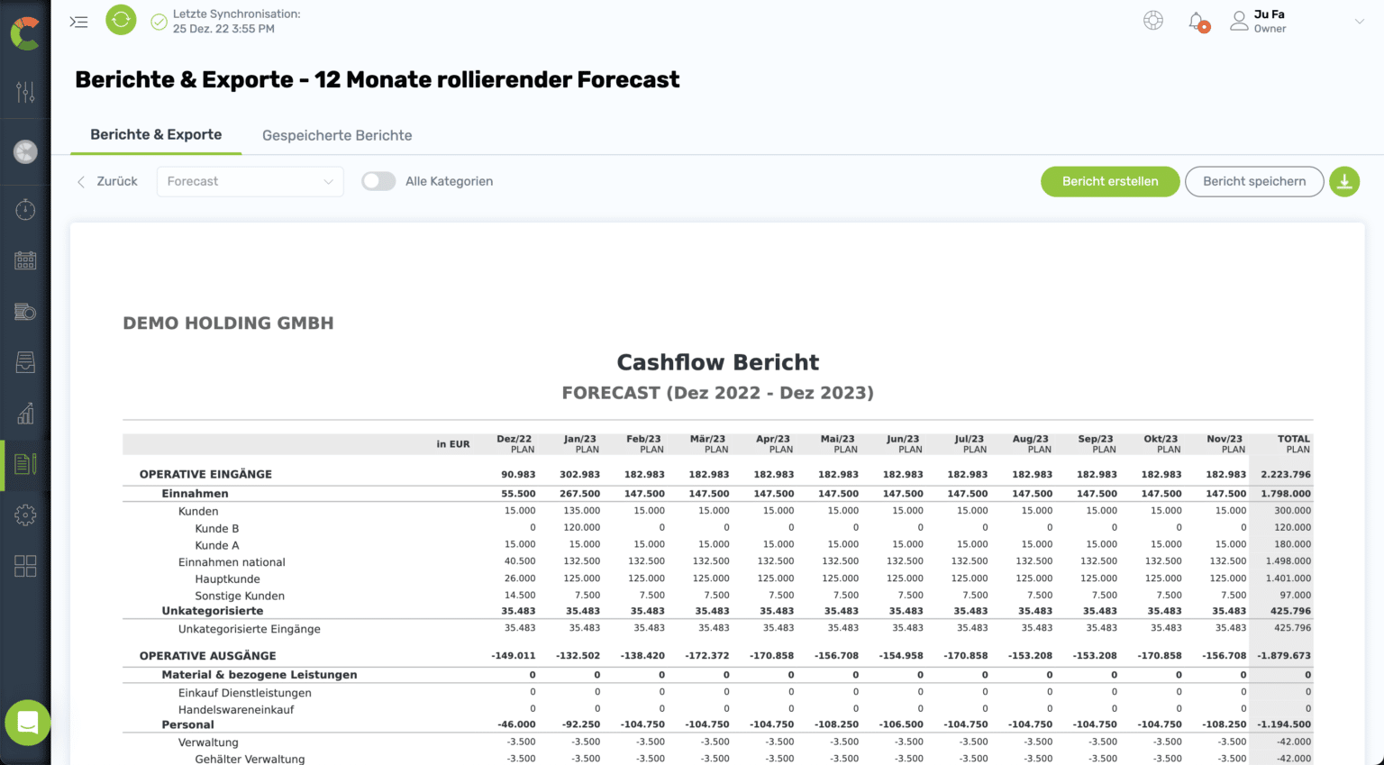 Cashflow für den Bank & Finanzbereich